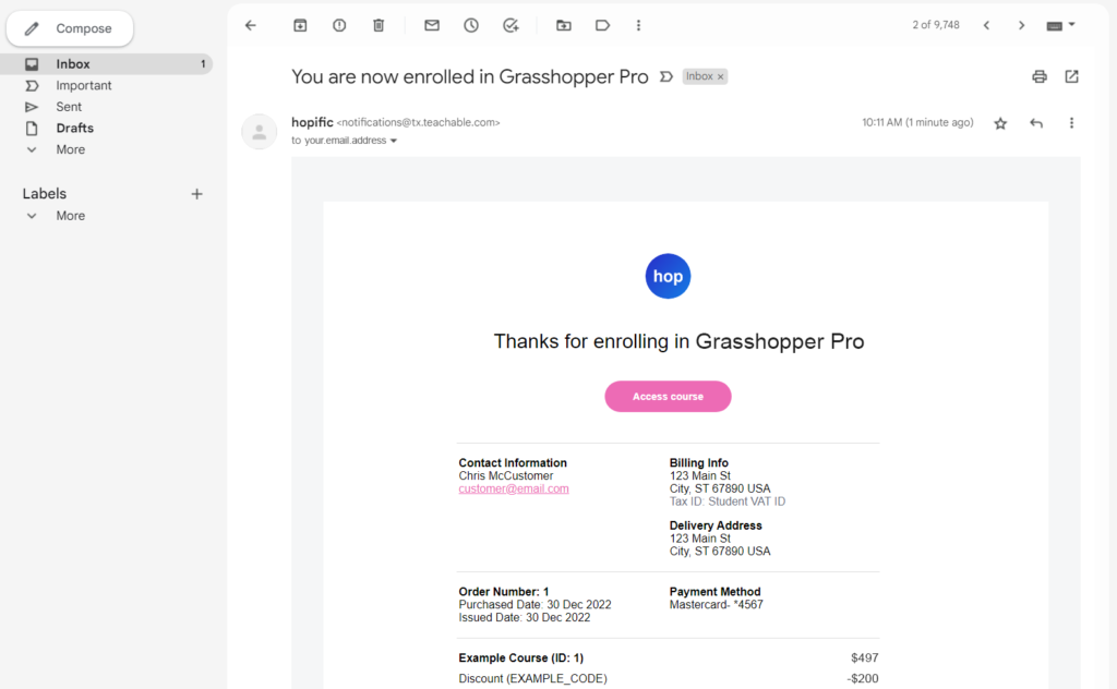 Grasshopper Pro Landing Page - Hopific